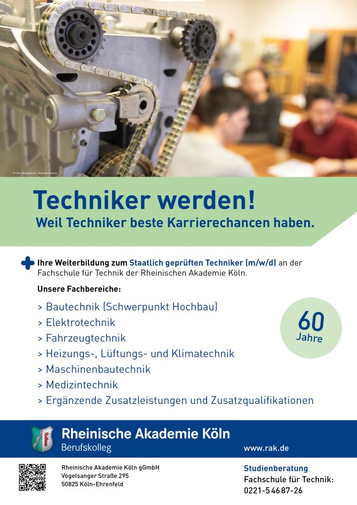 Flyer und Poster: Bildungsgänge an der RAK - wardenbachPR - text ...